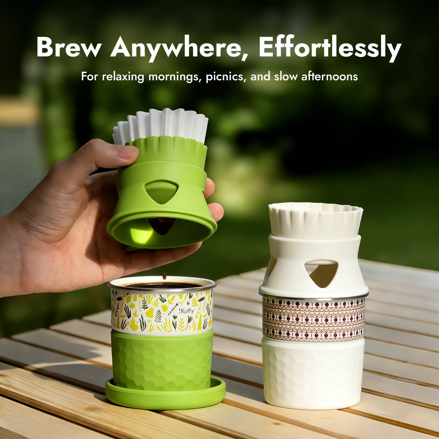Pocket Pour-Over Coffee Cup Set – Portable All-in-One Brewer | iKoffy